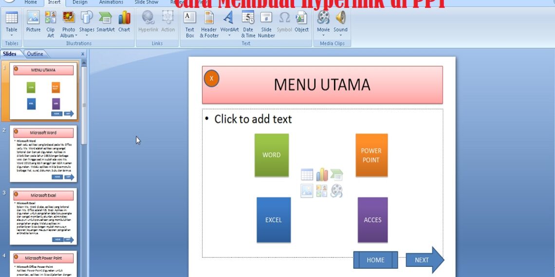 Cara Membuat Hyperlink di PPT